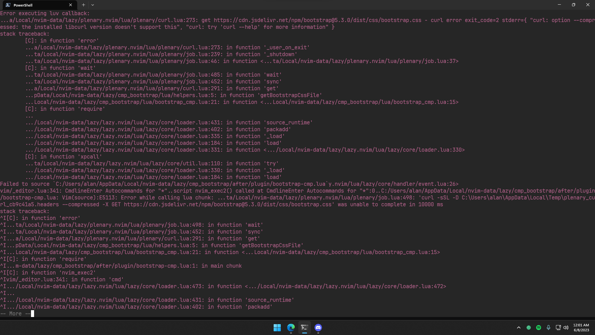 Curl error on Windows · Issue #1 · Jezda1337/cmp_bootstrap · GitHub