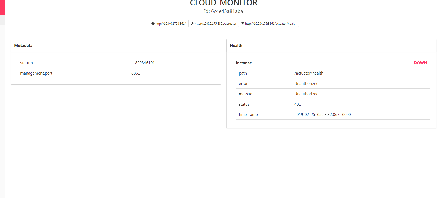 Health Show Which Message Is Unauthorized · Issue 1106 · Codecentric Spring Boot Admin · Github