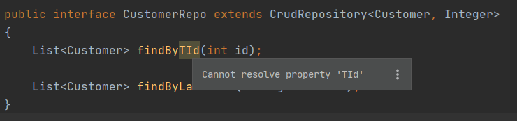 Fields named in specific way can cause trouble with default names of derived query methods ...