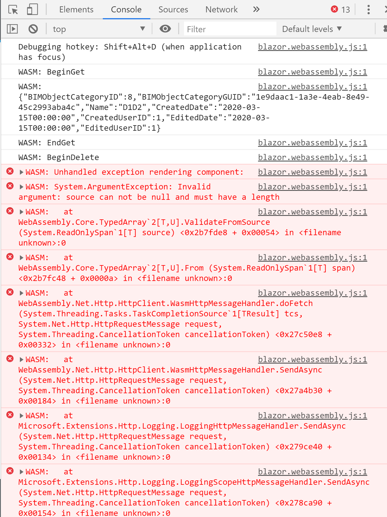 Methods with a Delete attribute not working in Client Side Blazor · Issue #855 · reactiveui ...