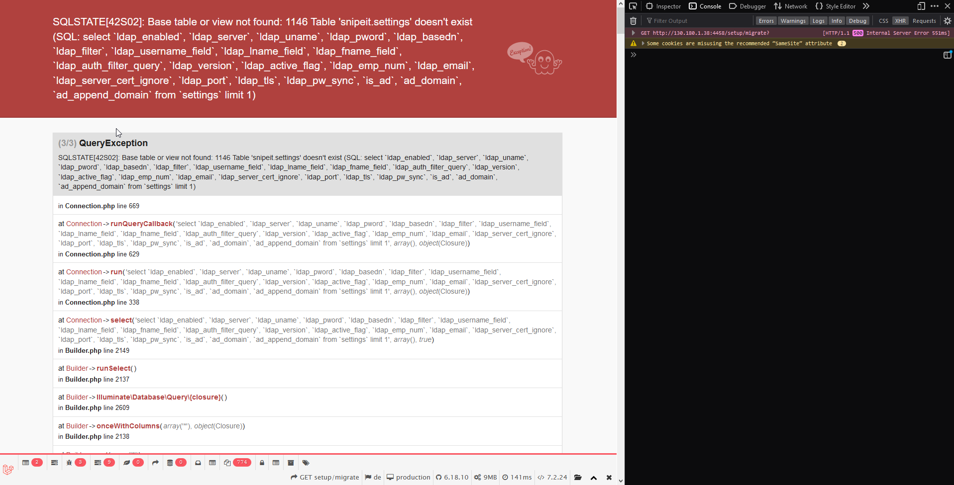 SnipeIT v5.0.0-beta-3.0 - Docker setup error · Issue #8393 · snipe/snipe-it · GitHub
