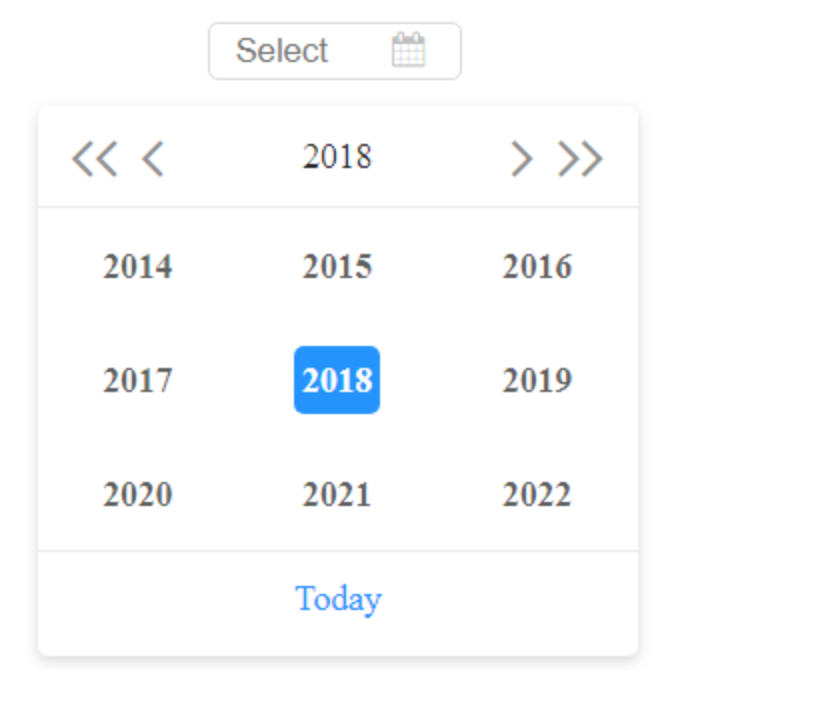Can we show only years in calendar along with existing feature where mode = year · Issue #1030 ...