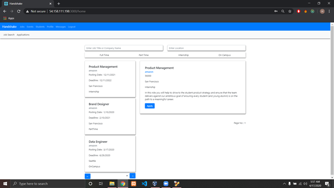 GitHub - hs2310/Simulation-of-handshake: Simulation of Job hunt site Handshake