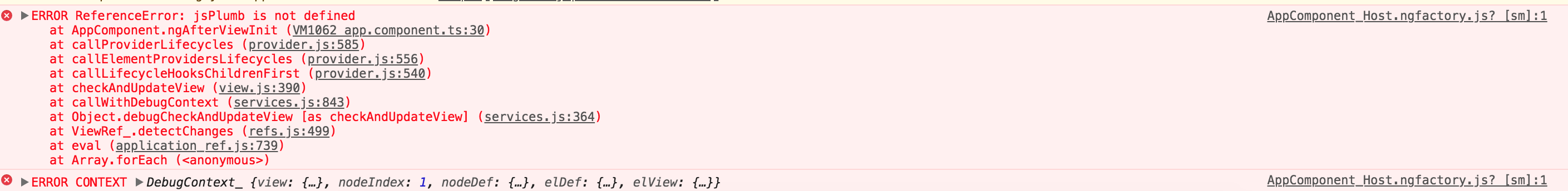 JSPlumb not working · Issue #303 · stackblitz/core · GitHub