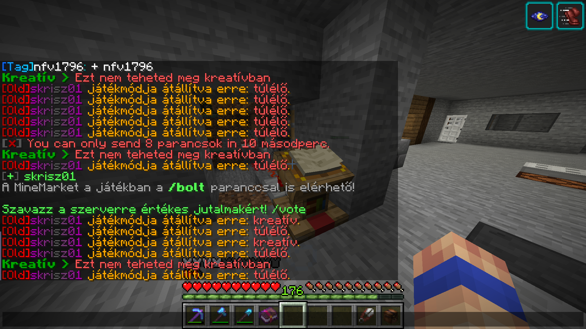 /gm 1 olvasóállvány után · Issue #4528 · TheOld-Crafters/Minecraft-servers · GitHub