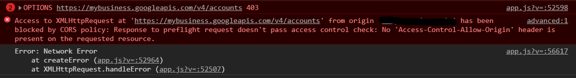 Google Api My Business | CORS policy - Network Error · Issue #2269 · axios/axios · GitHub