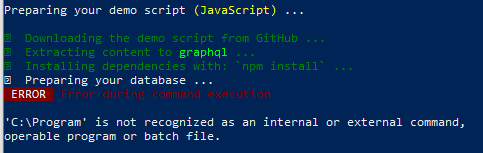 [Windows] "'C:\Program' is not recognized as an internal or external command, operable program ...