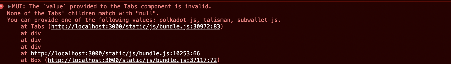 Mui tabs return console error when no value is matched among the tab list.... · Issue #33385 ...