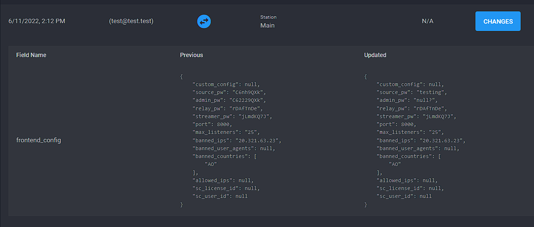 When i change source password from API maxlisteners get null value · Issue #5480 · AzuraCast ...