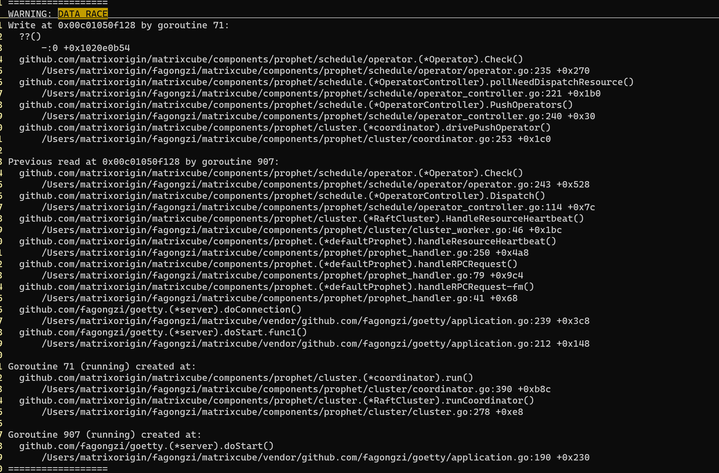 Data race in prophet operator.go · Issue #445 · matrixorigin/matrixcube · GitHub