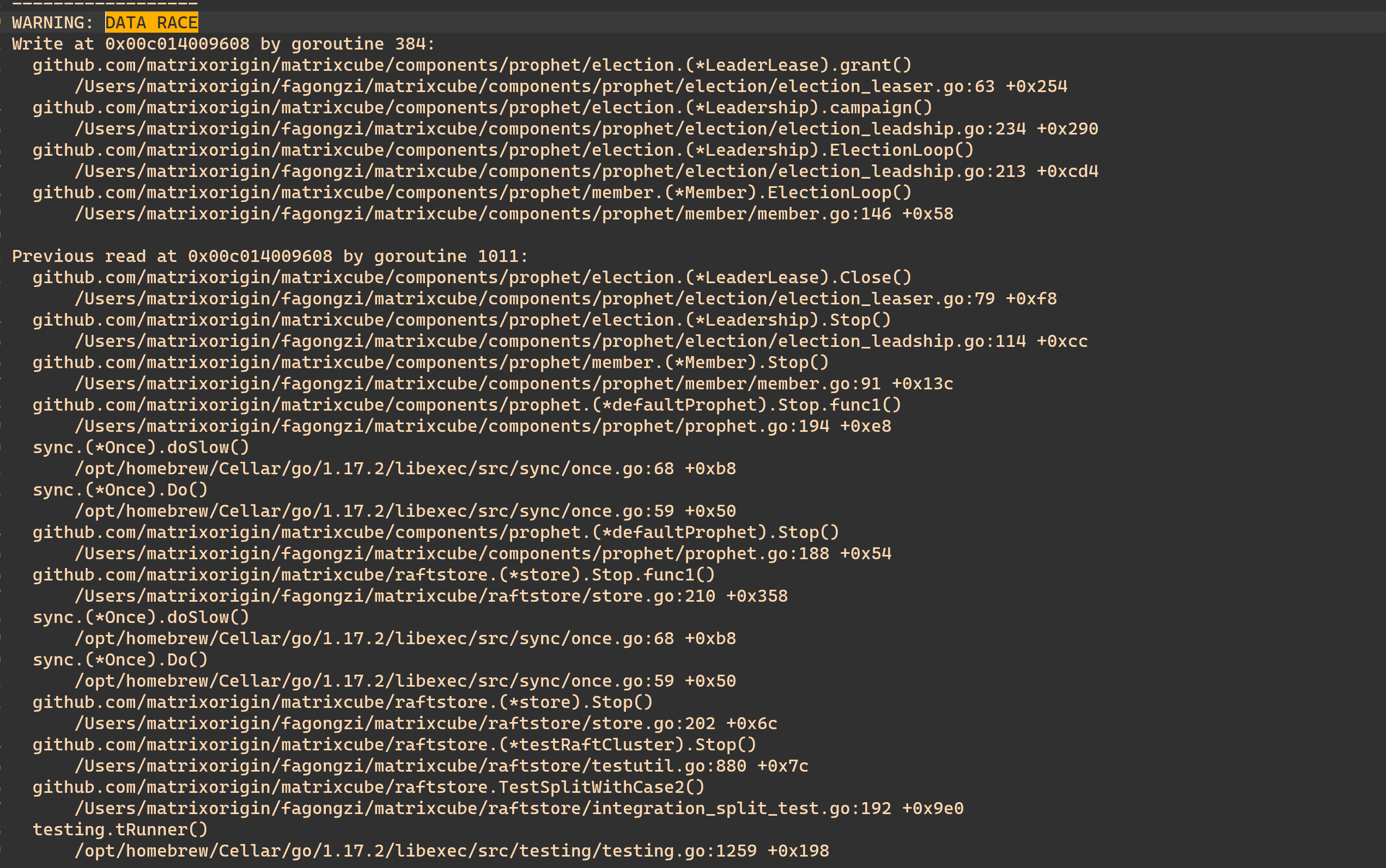Data Race In Election Leaser Go · Issue 450 · Matrixorigin Matrixcube · Github