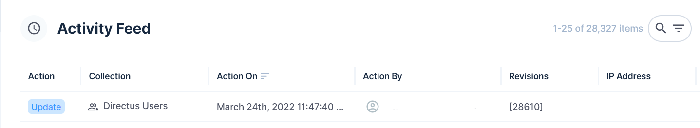App Ui Missing Ip Address In Activity Feed Table · Issue 12347 · Directusdirectus · Github