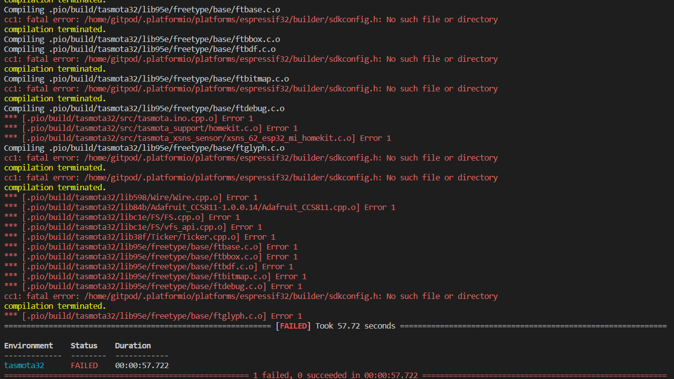Compiling v13.0.0 Qasim Tasmota32 get error sdkconfig.h: No such file or directory · arendst ...