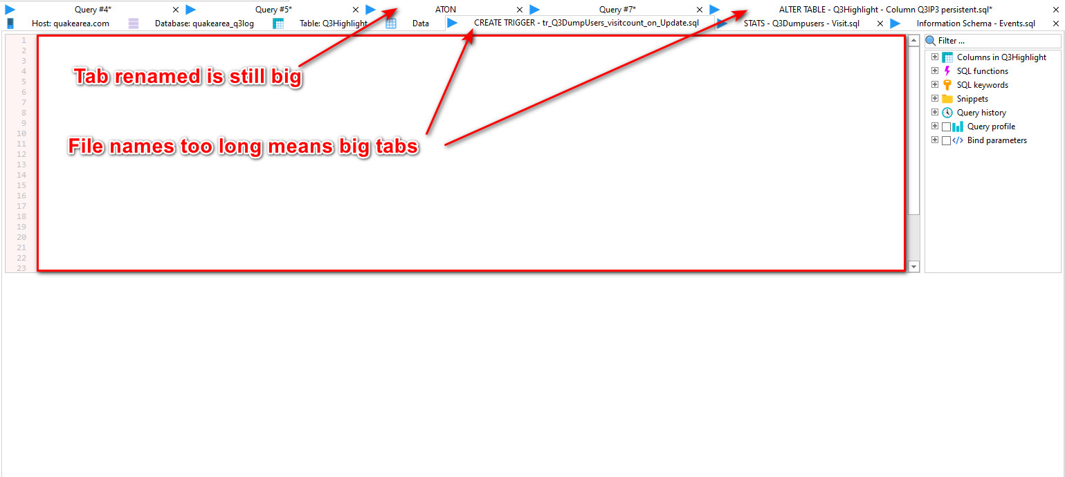 Tabs - Size and Rename · Issue #1504 · HeidiSQL/HeidiSQL · GitHub