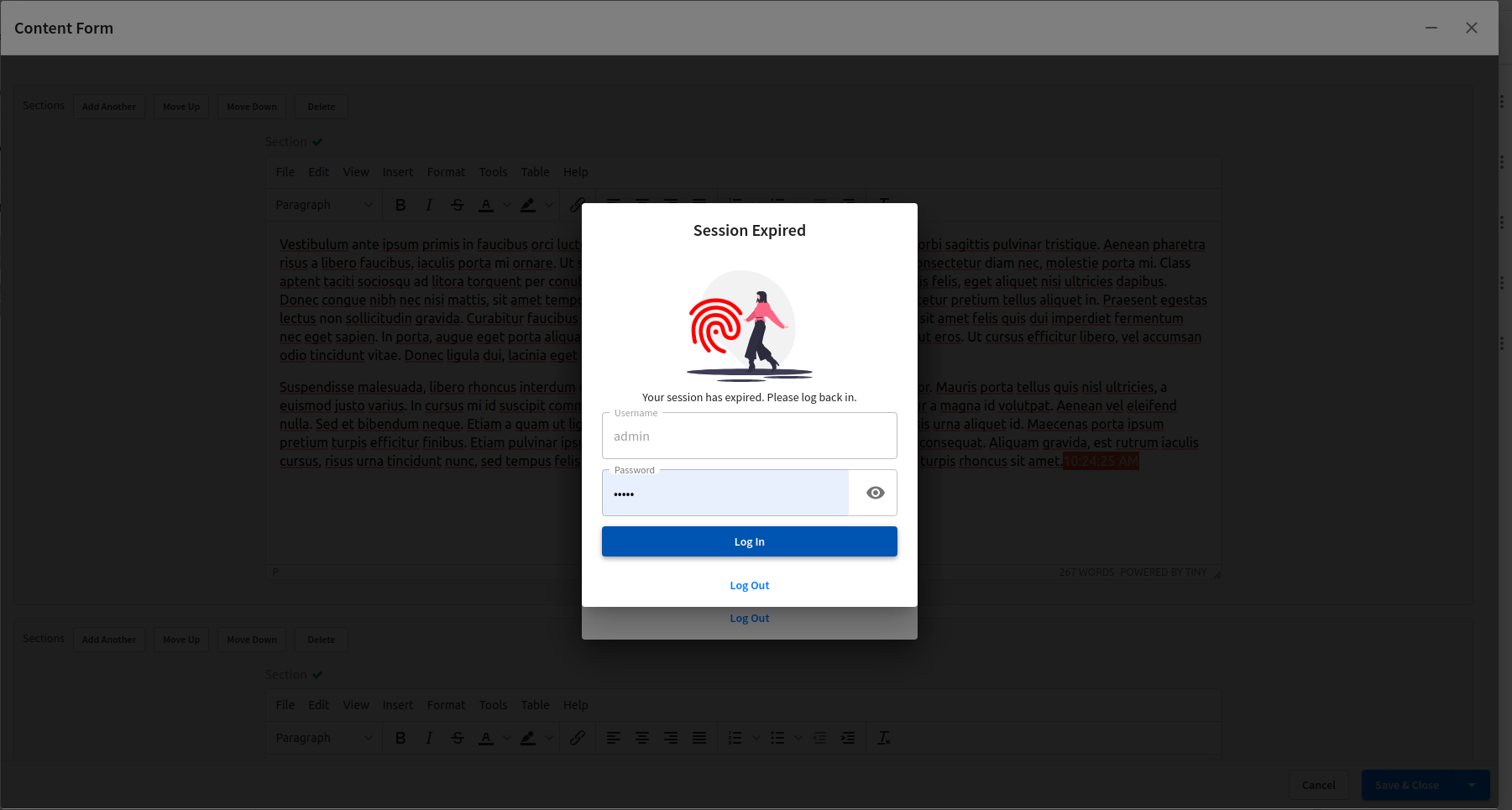 [studio-ui] session time-out while editing, cannot login back using ...