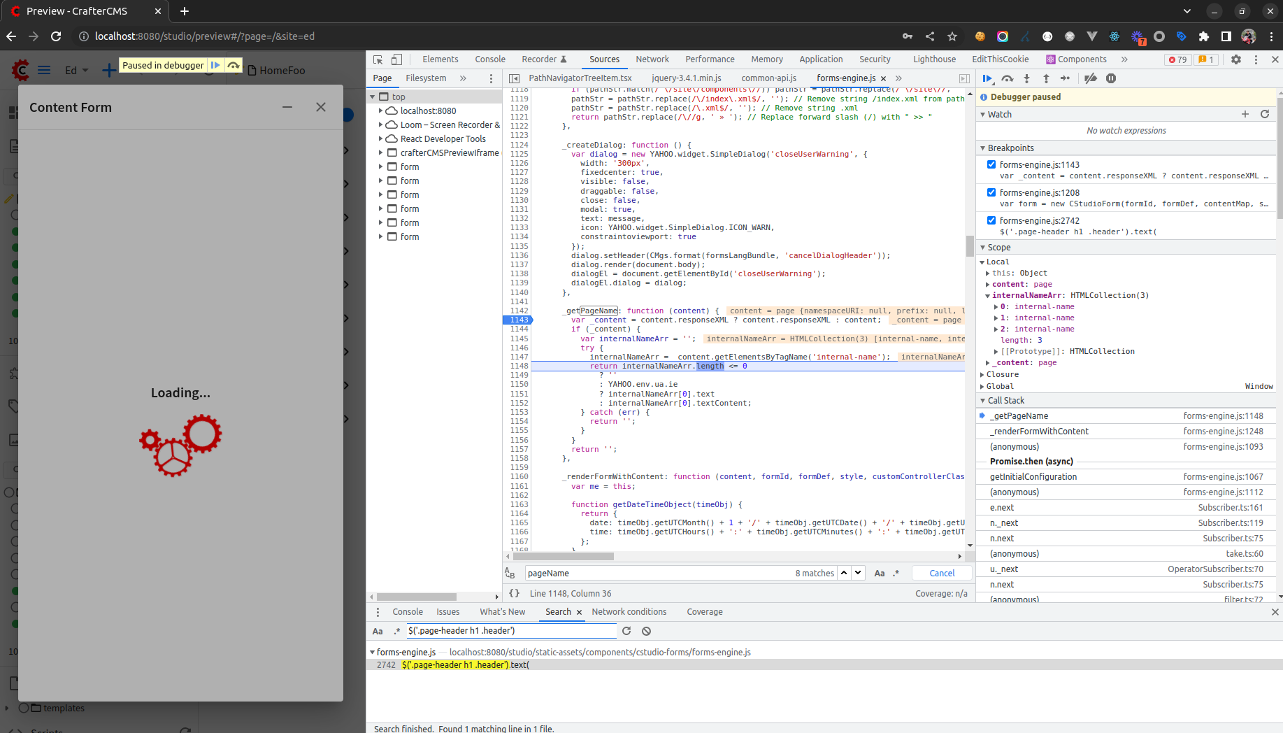 [studio] incorrect internal-name field extracted on save when embedded content data source is ...