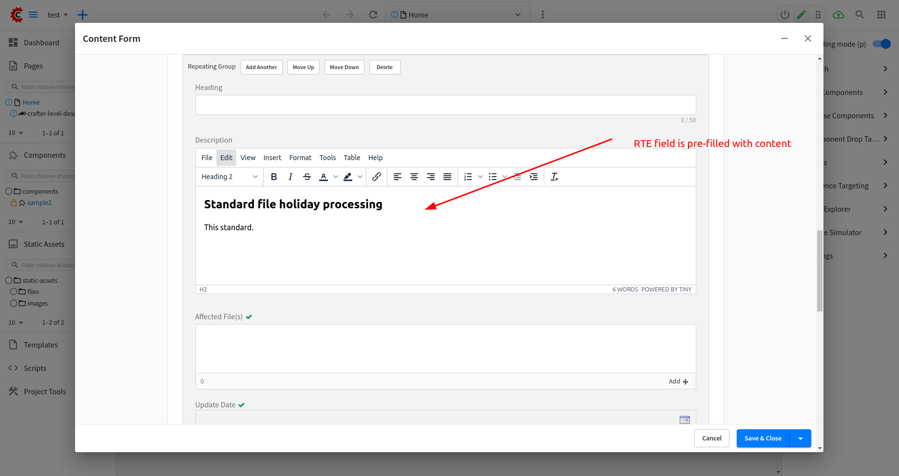 [studio-ui] Adding new repeating group member caused pre-filled data for RTE fields · Issue ...