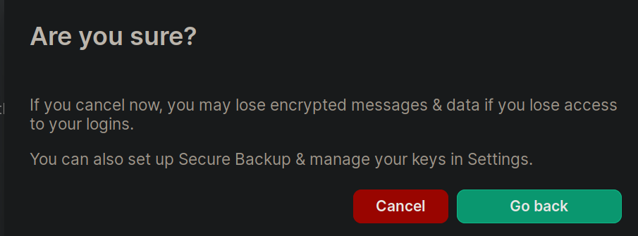 Encryption is killing me; please make it optional · Issue #1403 · element-hq/element-meta · GitHub
