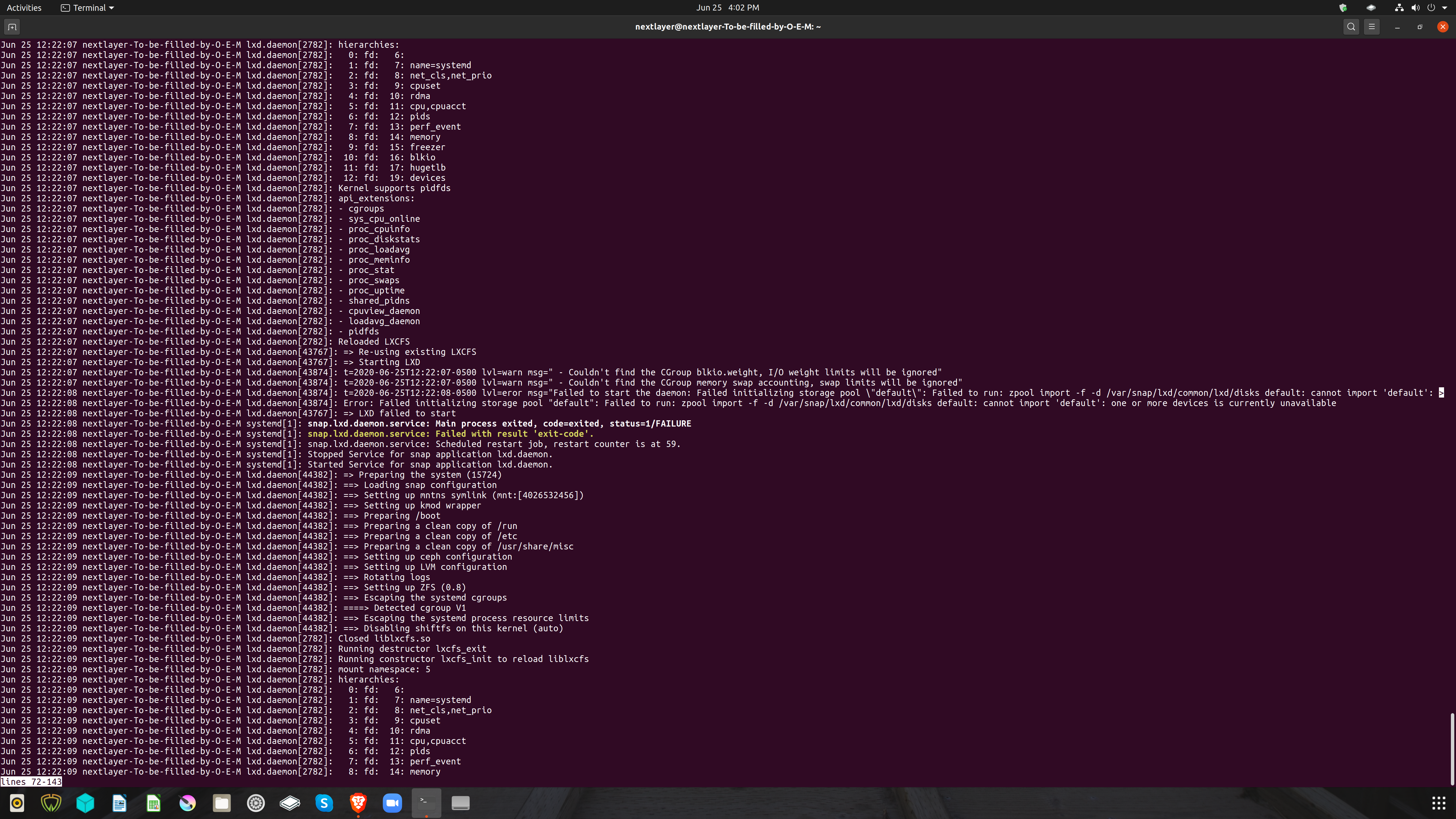 Get "http://unix.socket/1.0": dial unix /var/snap/lxd/common/lxd/unix.socket: connect: no such ...