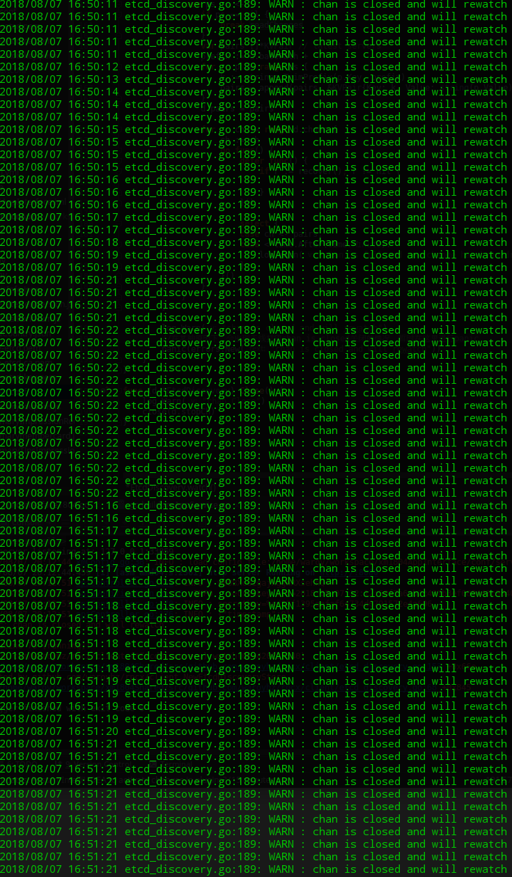 无限出现chan is closed and will rewatch？ · Issue #243 · smallnest/rpcx · GitHub