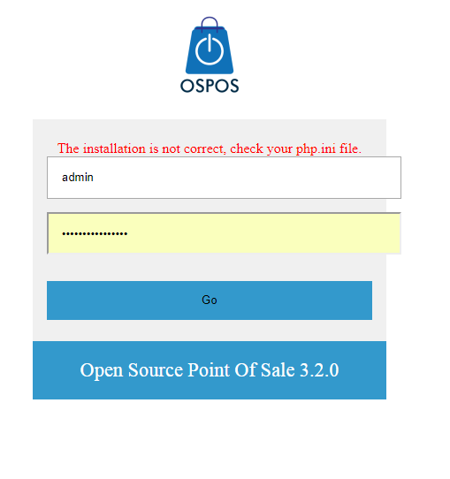 The installation is not correct, check your php.ini file. · Issue #1856 · opensourcepos ...