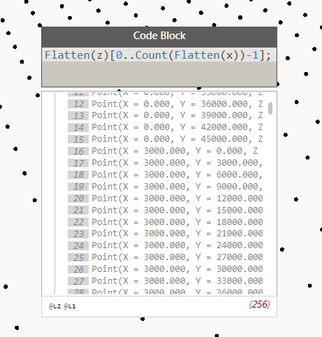 Input doesn't appear in Code Block if indexing a list and declaring an accessor in one line ...