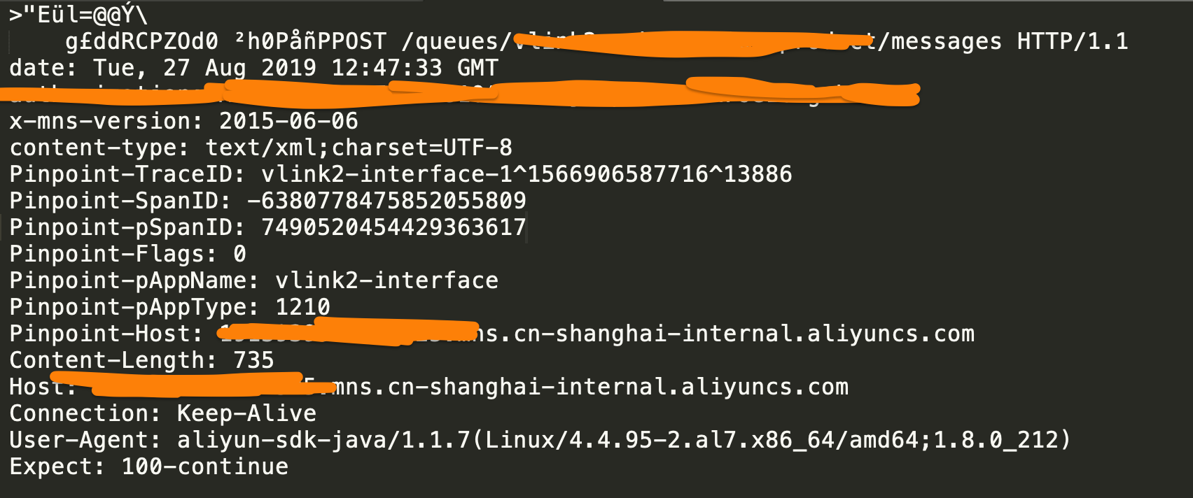 use aliyun mns service exception · Issue #5929 · pinpoint-apm/pinpoint · GitHub
