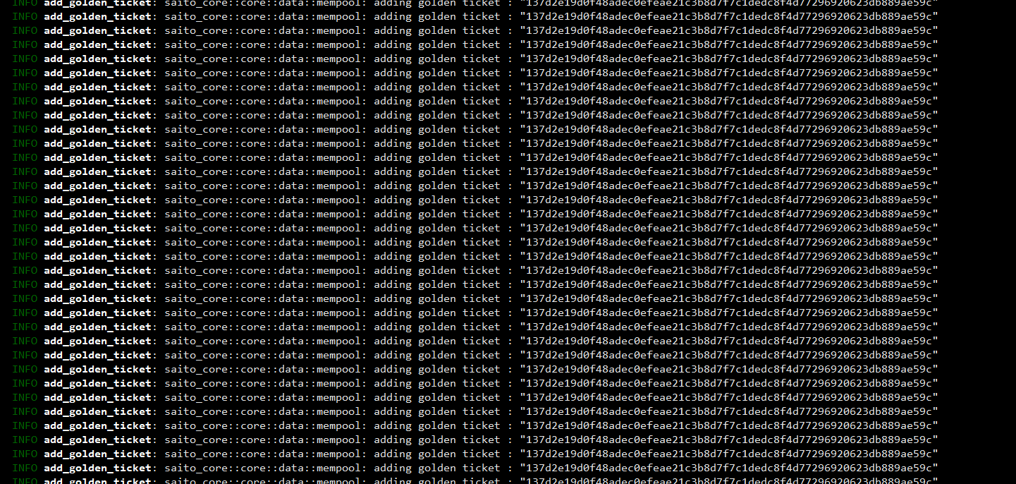 syncing new peers adding same target golden tickets multiple times · Issue #244 · SaitoTech ...