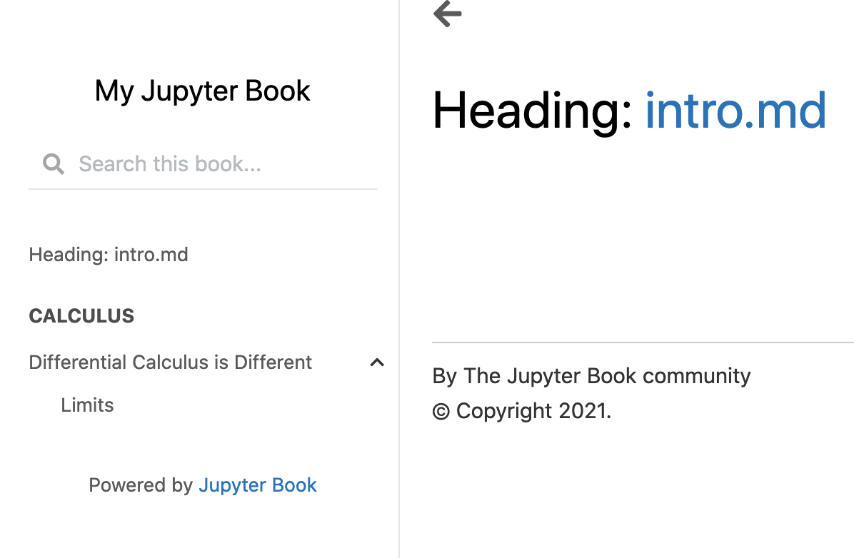 Sidebar titles not from _toc.yml · Issue #486 · jupyter-book/jupyter-book · GitHub