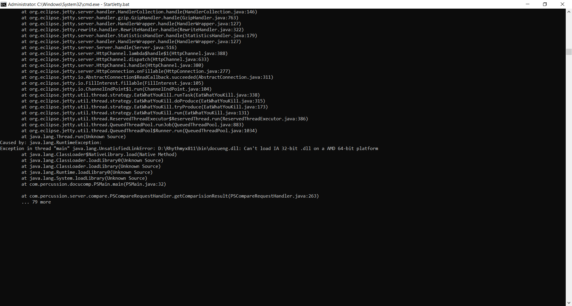 Comparison Tool fails to show diff of 2 revision versions with error: Failed to run compare tool ...