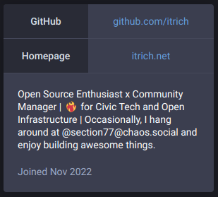 Profiles within the bio are not clickable · Issue #9 · hachyderm/community · GitHub