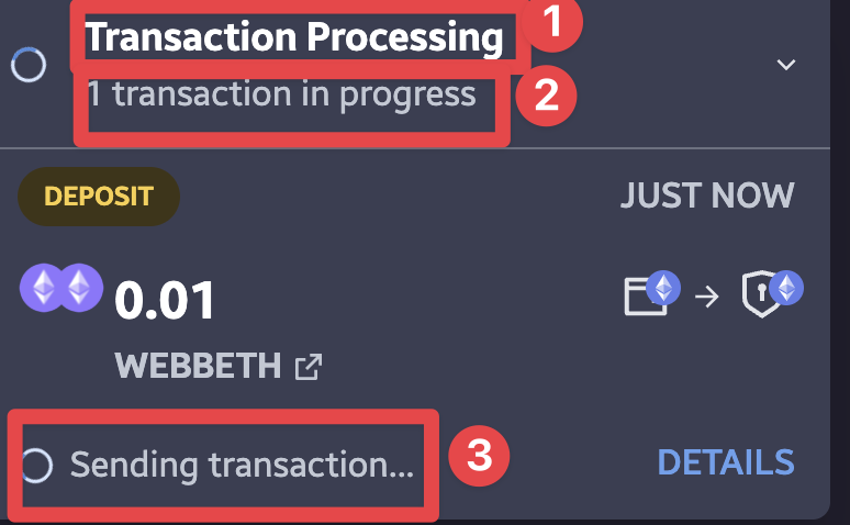 Transaction Processing Card Improvements · Issue #91 · tangle-network/webb-experiences · GitHub