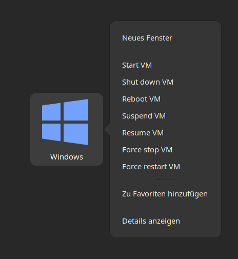 Add menu entries to control the VM · Issue #211 · Fmstrat/winapps · GitHub