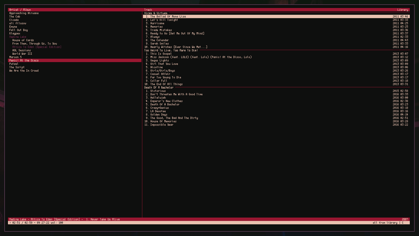 Cmus using wrong font for non-selected songs/playlists · Issue #779 · cmus/cmus · GitHub