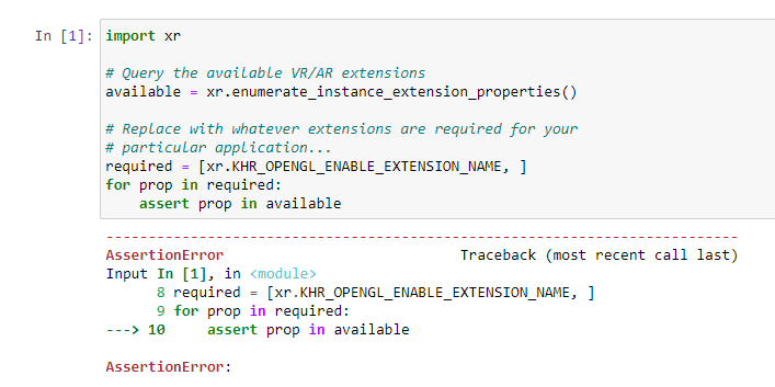 How to start using pyopenxr · Issue #63 · cmbruns/pyopenxr · GitHub