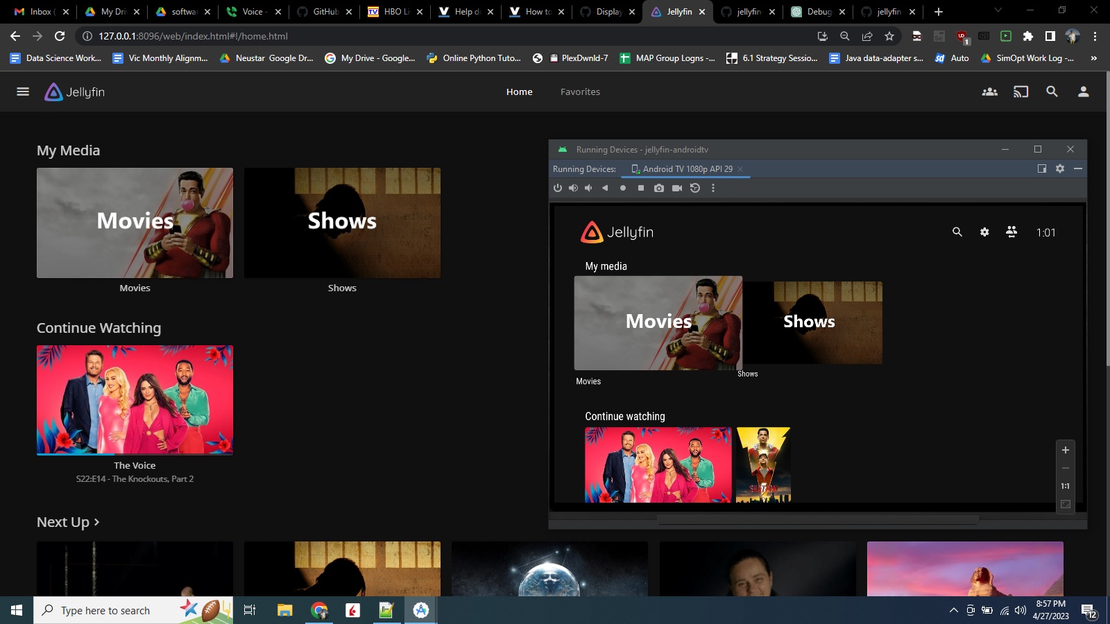 Display in home screen sections such as 'Latest Media' and 'Continue ...