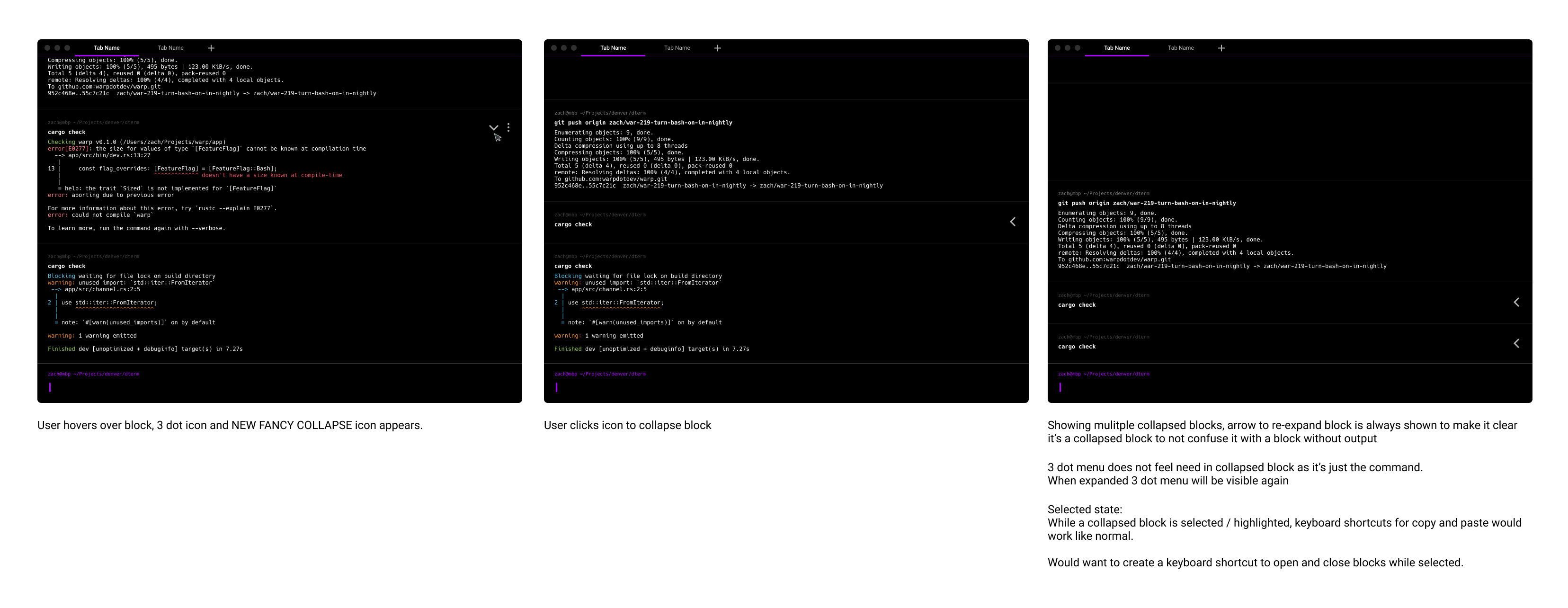 DUP: Duplicate of #023 - Collapsable Cells / Blocks · Issue #291 · warpdotdev/Warp · GitHub
