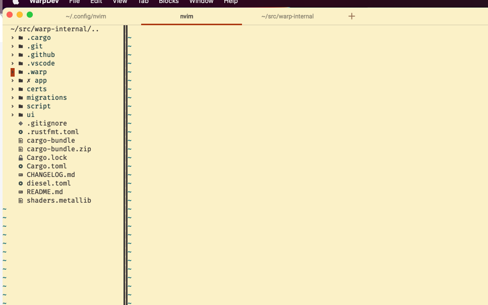 Missing nvim-tree icon when using warp · Issue #1675 · warpdotdev/Warp ...