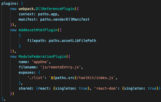 Some problems occurred when using ModuleFederationPlugin and DllReferencePlugin at the same time ...