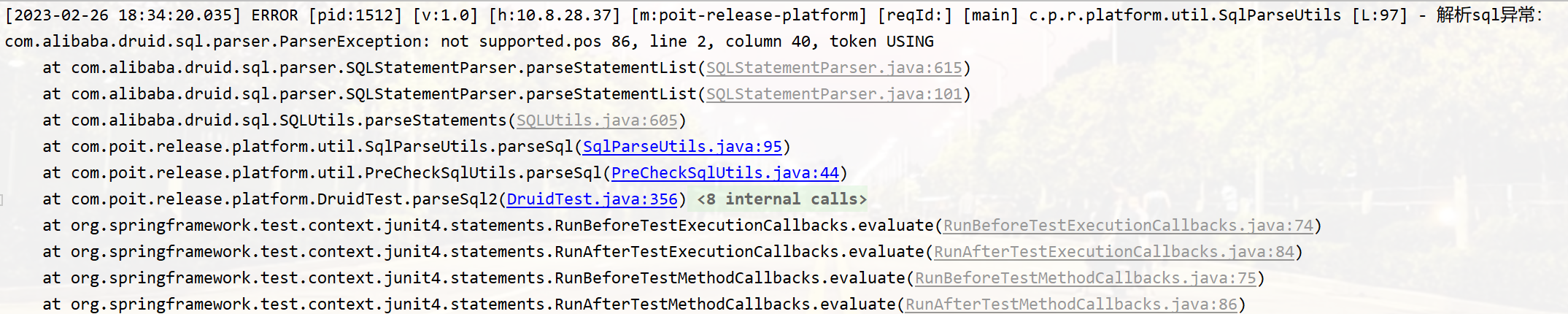 PostgreSQL 修改表的字段类型，使用druid工具类进行解析报错 · Issue #5134 · alibaba/druid · GitHub