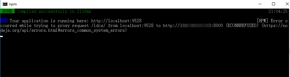 [HPM] Error occurred while trying to proxy request /idcs/ from localhost:9528 to http://192.168 ...