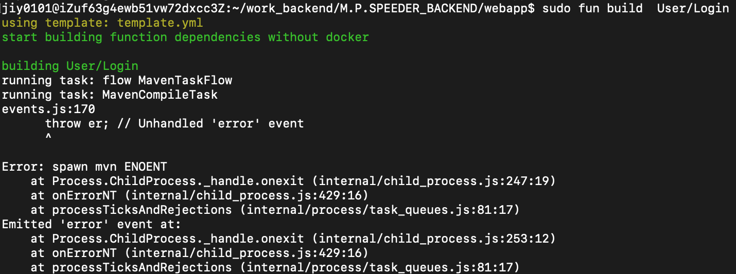 linux上使用fun build 出现Error · Issue #976 · alibaba/funcraft · GitHub