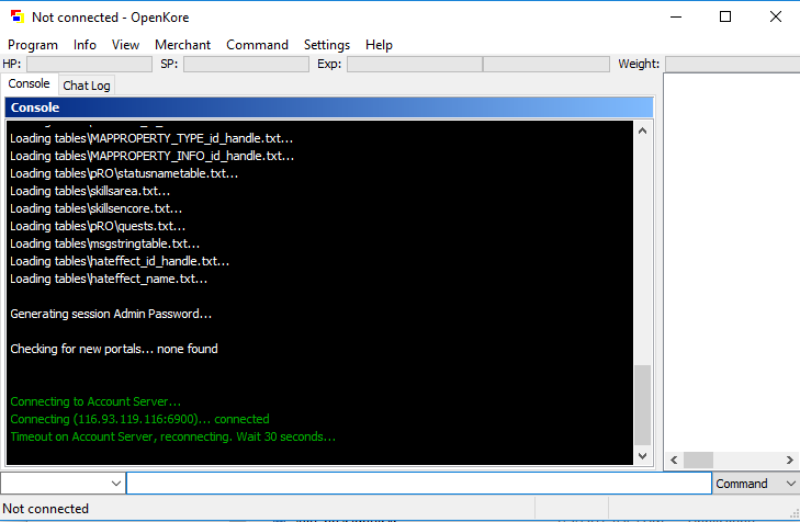 pRO Bot issue (Packet Tokenizer or parser) · Issue #643 · OpenKore/openkore · GitHub