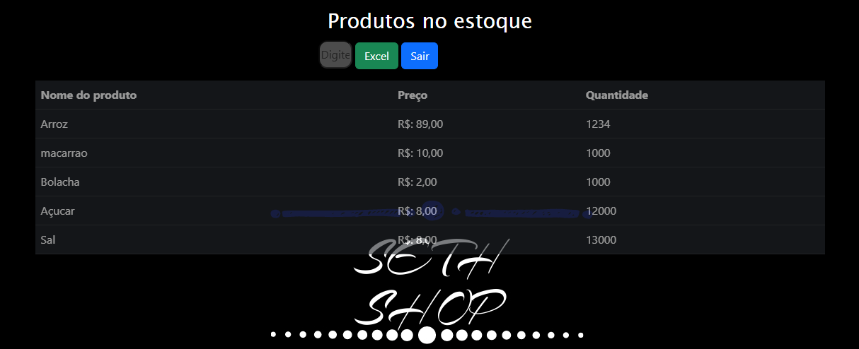 GitHub - Francisco-Carlos/SETH_Estoque: Site com produtos cadastrados, podendo fazer consulta ...