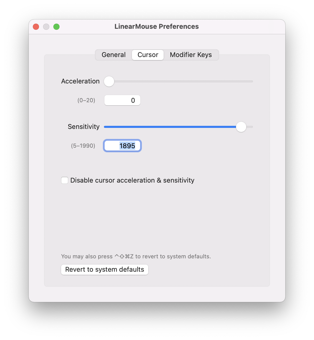 Set mouse sensitivity · Issue #15 · linearmouse/linearmouse · GitHub