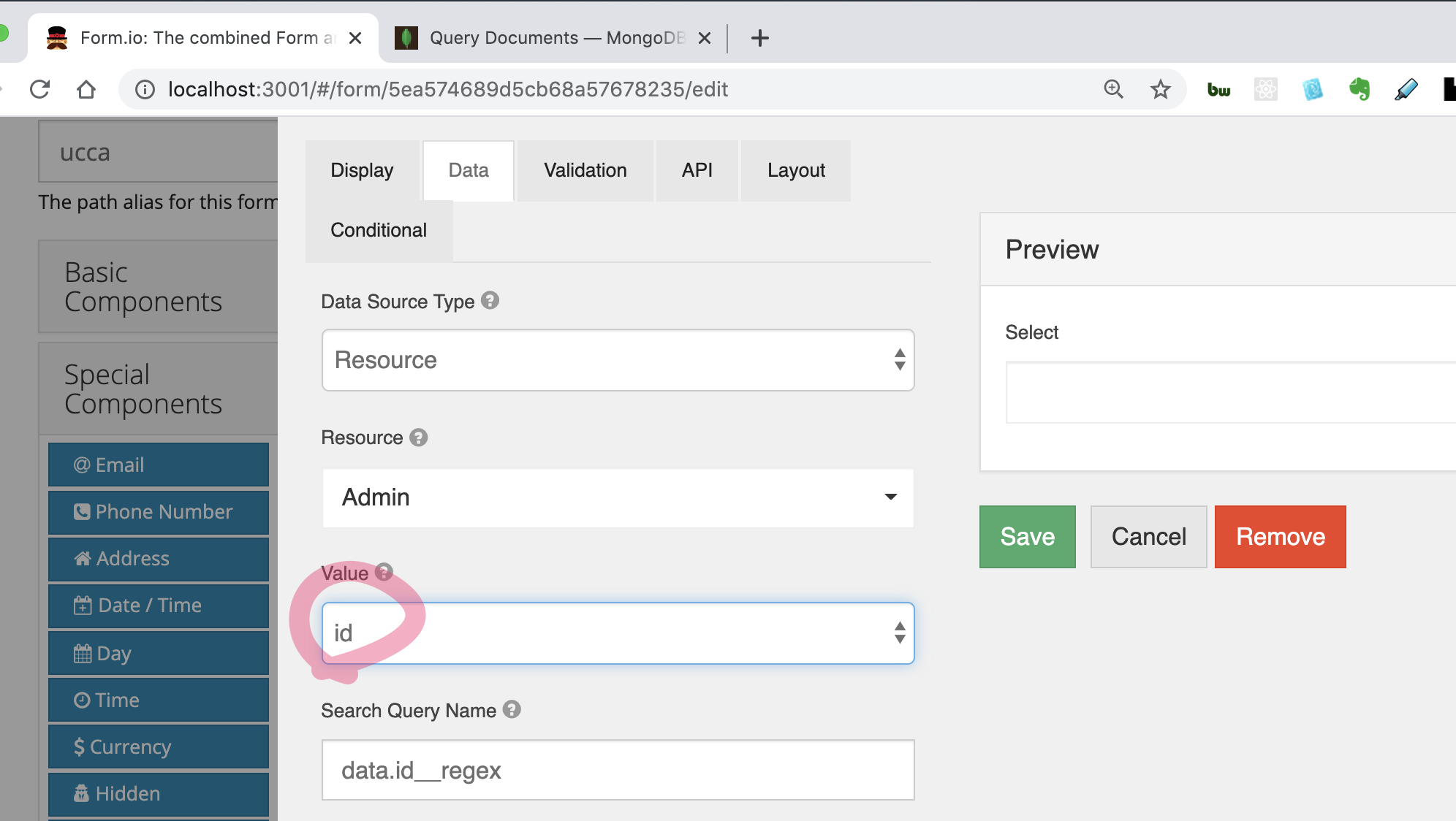 [BUG] when select component saves numeric data, then query result always returns empty · Issue ...