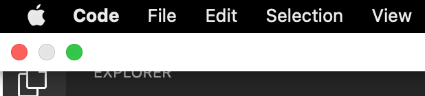 On macOS Catalina, when in full screen mode, the traffic light button display is misaligned ...