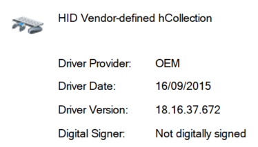 Received strange `HID Vendor-defined hCollection` driver from Windows ...