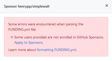 Enable GitHub "Sponsor" feature · Issue #664 · henrypp/simplewall · GitHub