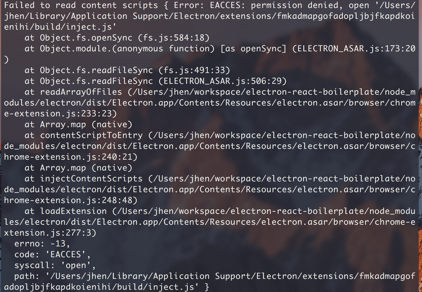 Permission denied for access `build/` folder in v2.5.1 · Issue #895 · facebook/react-devtools ...